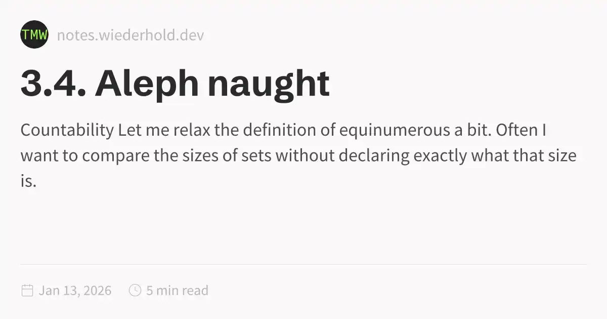 3.4. Aleph naught