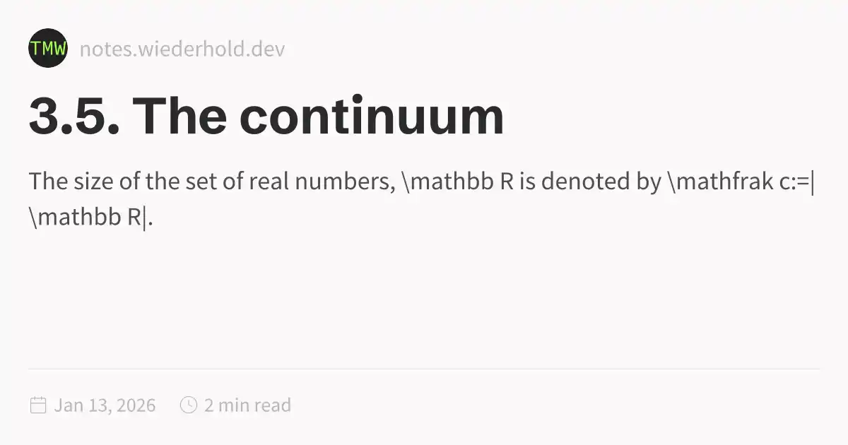 3.5. The continuum