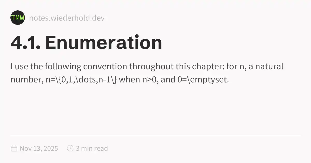 4.1. Enumeration